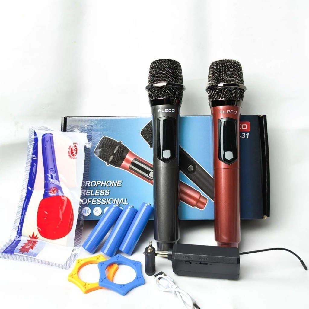Jual Mic Wireless Murah Isi 2 Mic Karaoke Suara Jernih Wireless ...