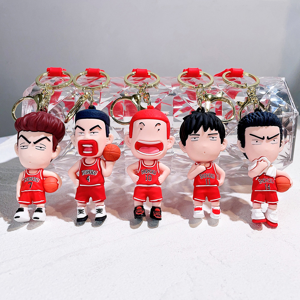 Jual Japanese Anime SLAM DUNK Keychain Sakuragi Hanamichi Rukawa Kaede ...