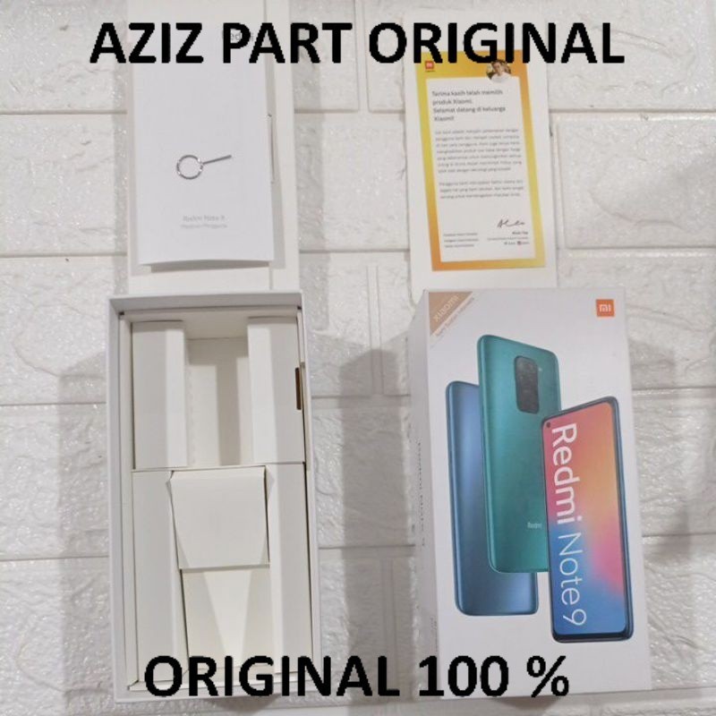 Jual KARDUS + SIM EJECTOR + XIAOMI REDMI NOTE 9 ORIGINAL COPOTAN ...