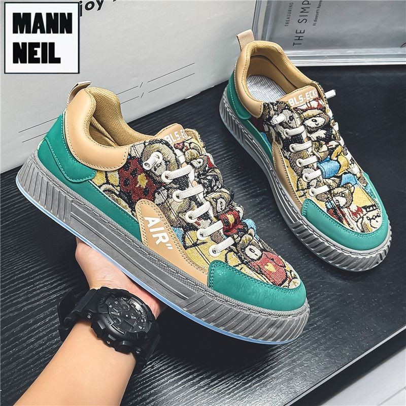 Jual MANN NEIL Chinese Trendy Board Shoes Men's Spring Instagram Trendy ...
