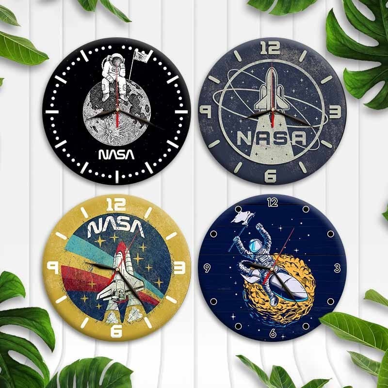 Jual Jam Dinding Kayu MDF NASA ASTRONOT ASTRO NASA SPACE - Hadiah Ulang ...