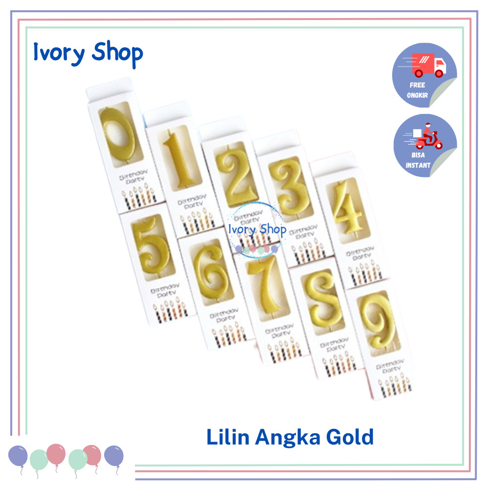 Jual Lilin Ulang Tahun Angka Gold | Shopee Indonesia