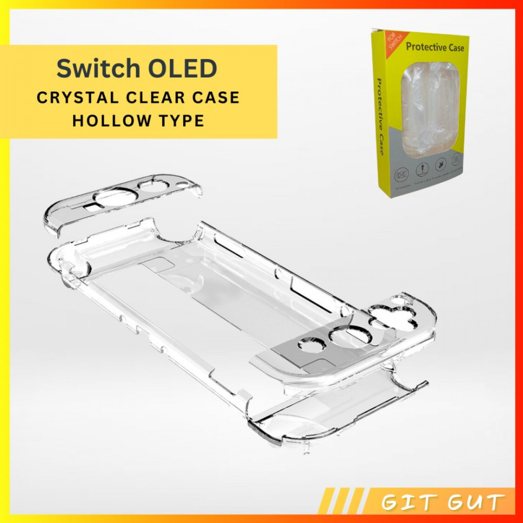 Jual Nintendo Switch OLED Hollow Type Crystal Clear Case Casing Cover ...