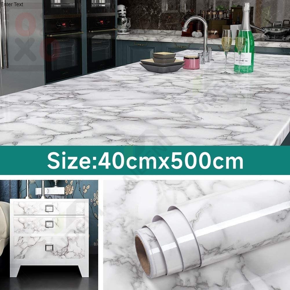 Jual Marmer Wallpaper 40cm*500cm Dinding DAPUR Aesthetic Motif Premium ...