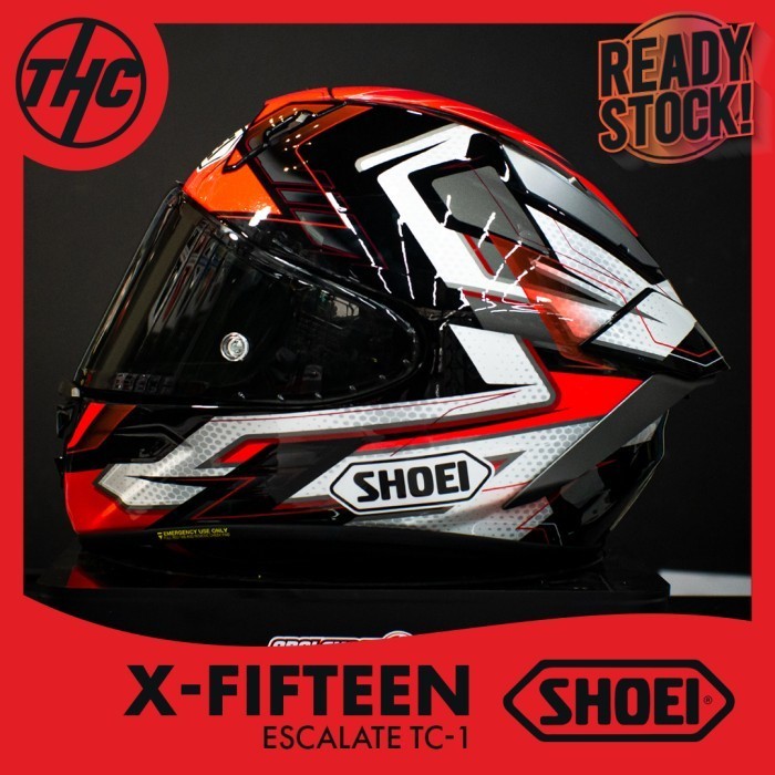 Jual SHOEI X15 ESCALATE TC-1 X-FIFTEEN FULL FACE HELM X 15 ORIGINAL ...