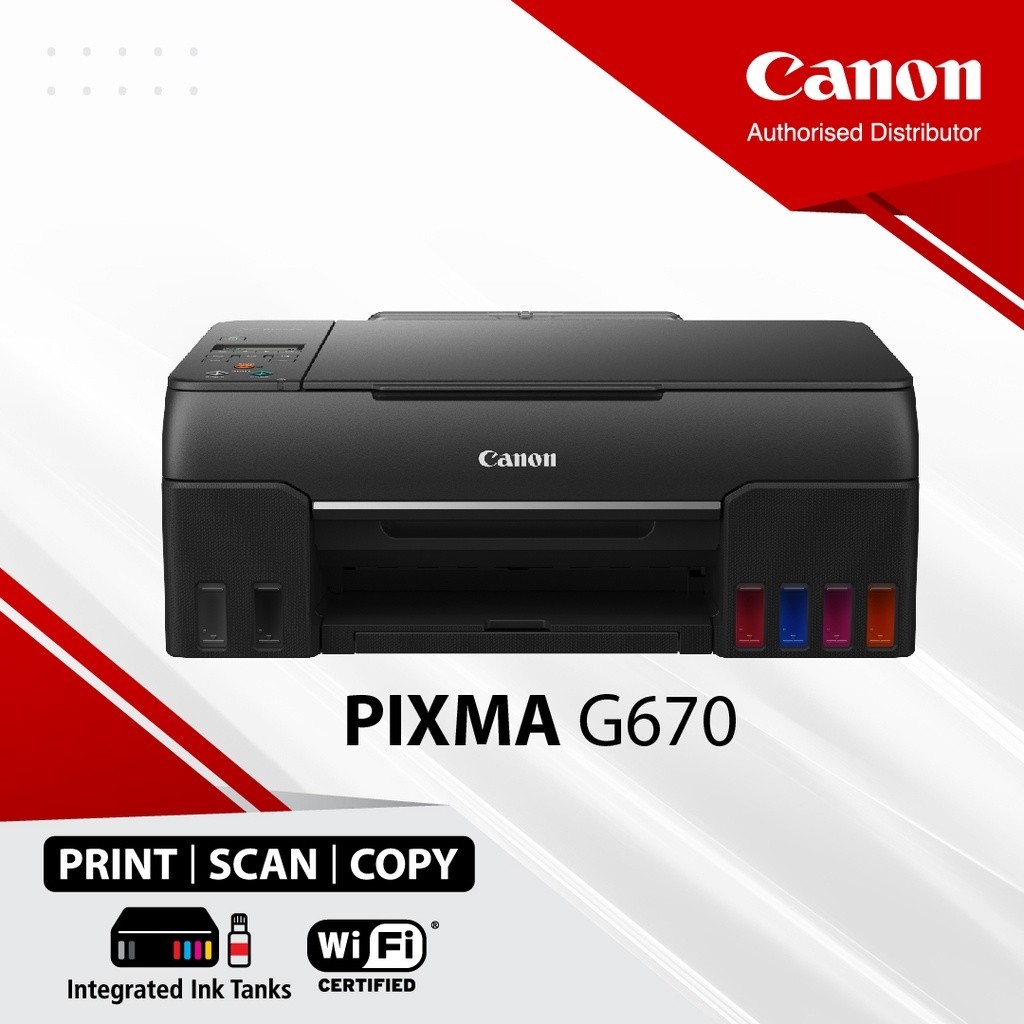 Jual Canon Inkjet Printer PIXMA G670 (Print, Scan & Copy) | Shopee Indonesia