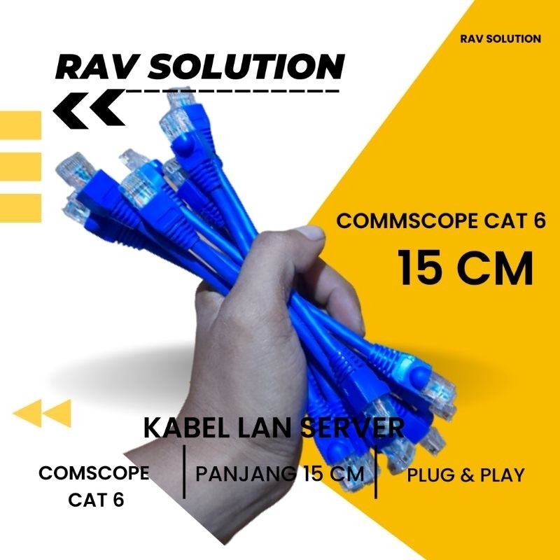 Jual KABEL LAN SERVER CUSTOM BY RAV SOLUTION 15 CM COMMSCOPE CAT 6 ...