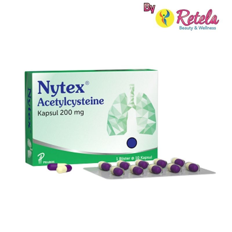 Jual NYTEX 200MG 1 BLISTER @10 KAPSUL/N-ACETYSISTEINE/PENGENCER DAHAK | Shopee Indonesia