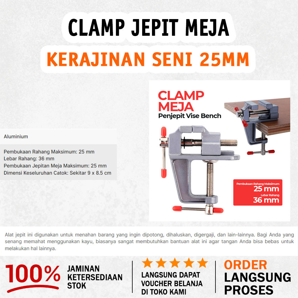 Jual Catok Meja Clamp Meja Ragum Tanggem Mini Material Aluminum (Ukuran ...