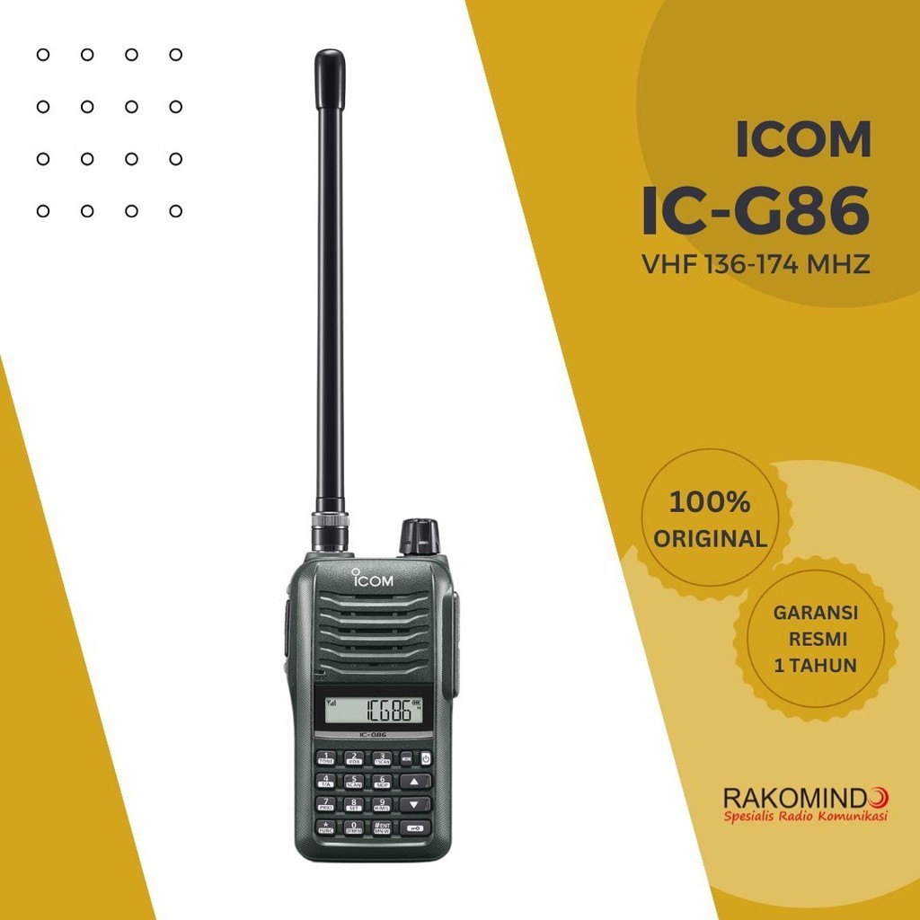 Jual HT Icom IC-G86 VHF 136-174 MHz Original Handie Talkie VHF Baru ...