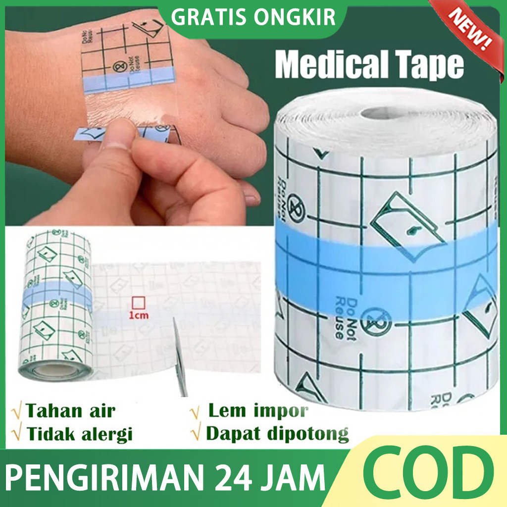 Jual 10M Perban Medis Film Plester Tahan Air Transparen Film Perbaikan ...