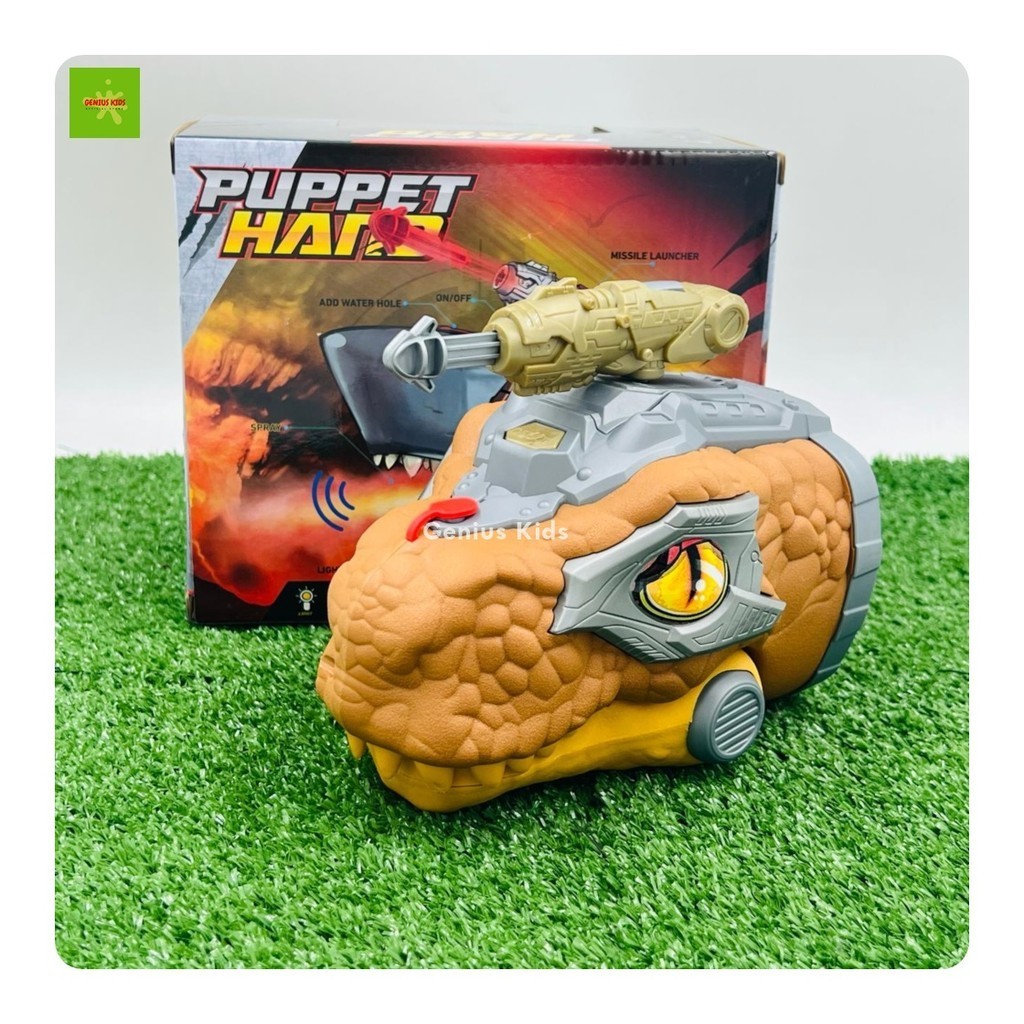 Jual Mainan Puppet Hand Dinosaurus Spray Suara Lampu Topeng Tangan ...