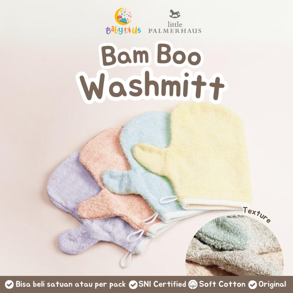 Jual Little Palmerhaus BamBoo Washmitt SATUAN DAN BUNDLE ISI 2 - WASLAP ...