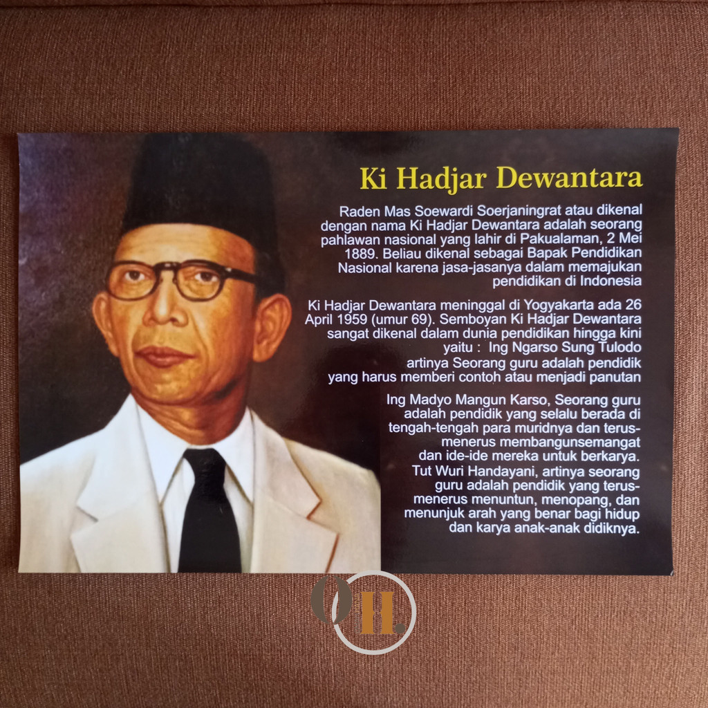 Jual Poster Ki Hajar Dewantara - Poster sekolah - Poster Tokoh Nasional ...