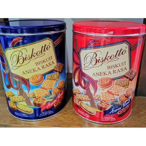 Jual Biskotto Assorted Biscuits 600gr-Biskuit Kaleng Aneka Rasa-Biskuit ...
