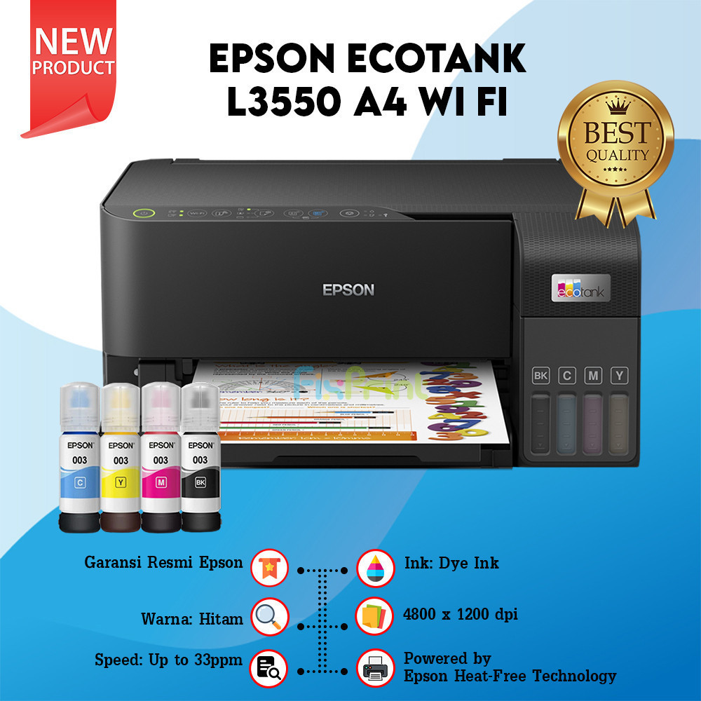 Jual BUNDLING Printer Epson EcoTank L 3550 A4 Wireless All-In-One | Shopee Indonesia