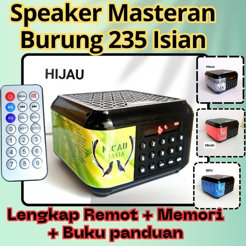Jual Speaker Masteran Burung Bluetooth Lengkap Memori, Buku Panduan Dan ...