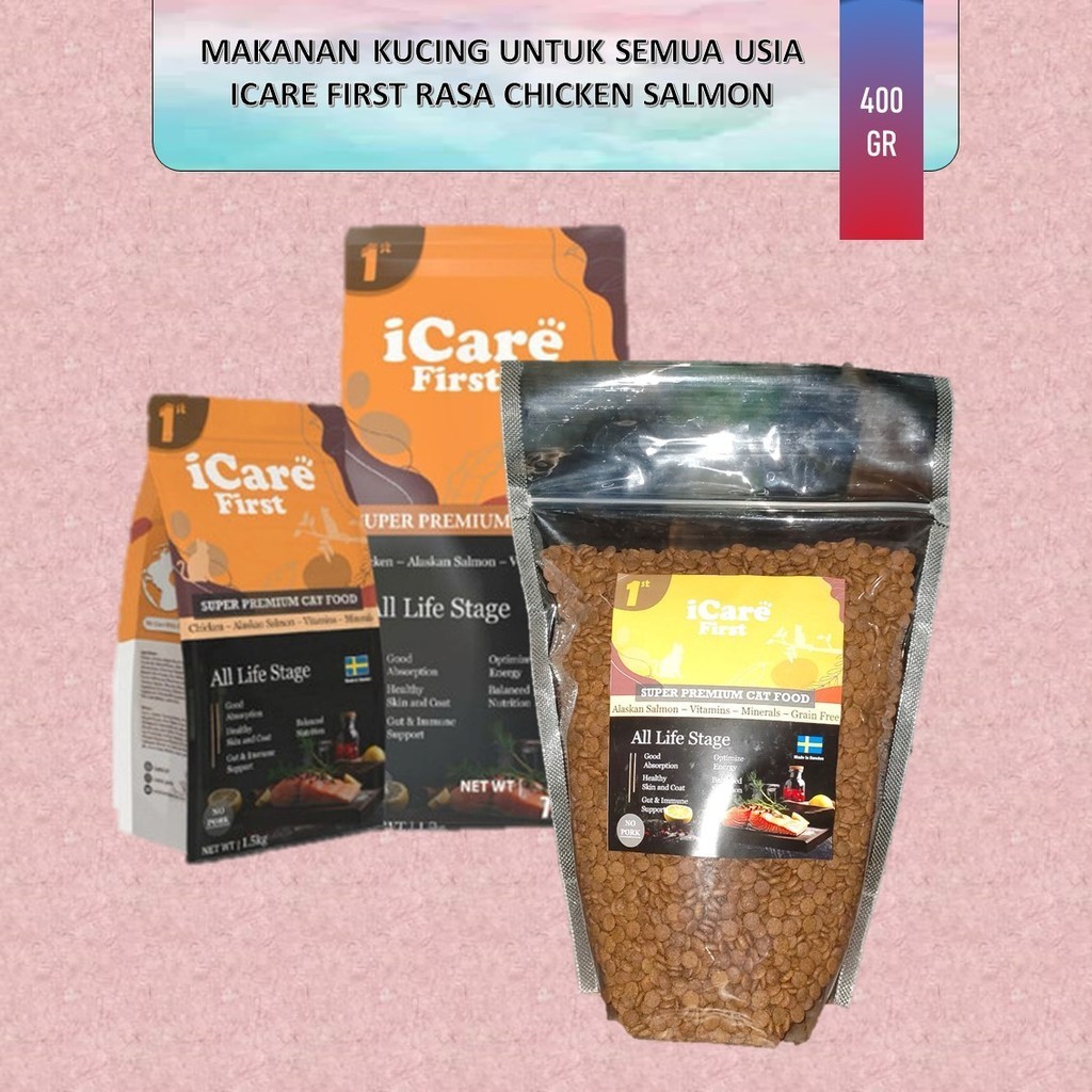 Jual iCare First Dry Food Makanan Kucing Super Premium i Care I Care ...