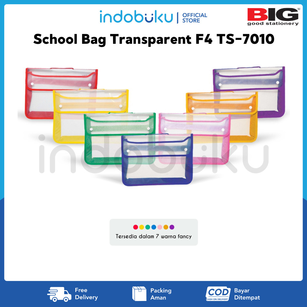 Jual Tas Map BIG 2 Kancing TS-7010 School Bag Transparent F4 BIG Series TS-7010 | Shopee Indonesia