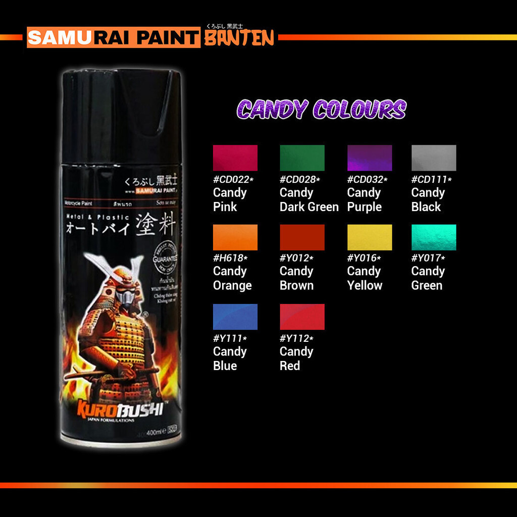 Jual Samurai Paint Candy Colours Warna Permen Varian Terlengkap ...
