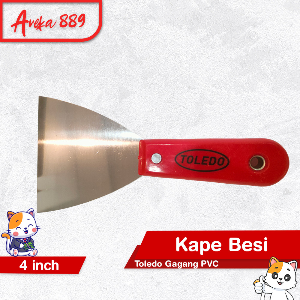 Jual Kape Besi Gagang Pvc Warna Toledo / Scraper Dinding 4 Inch ...