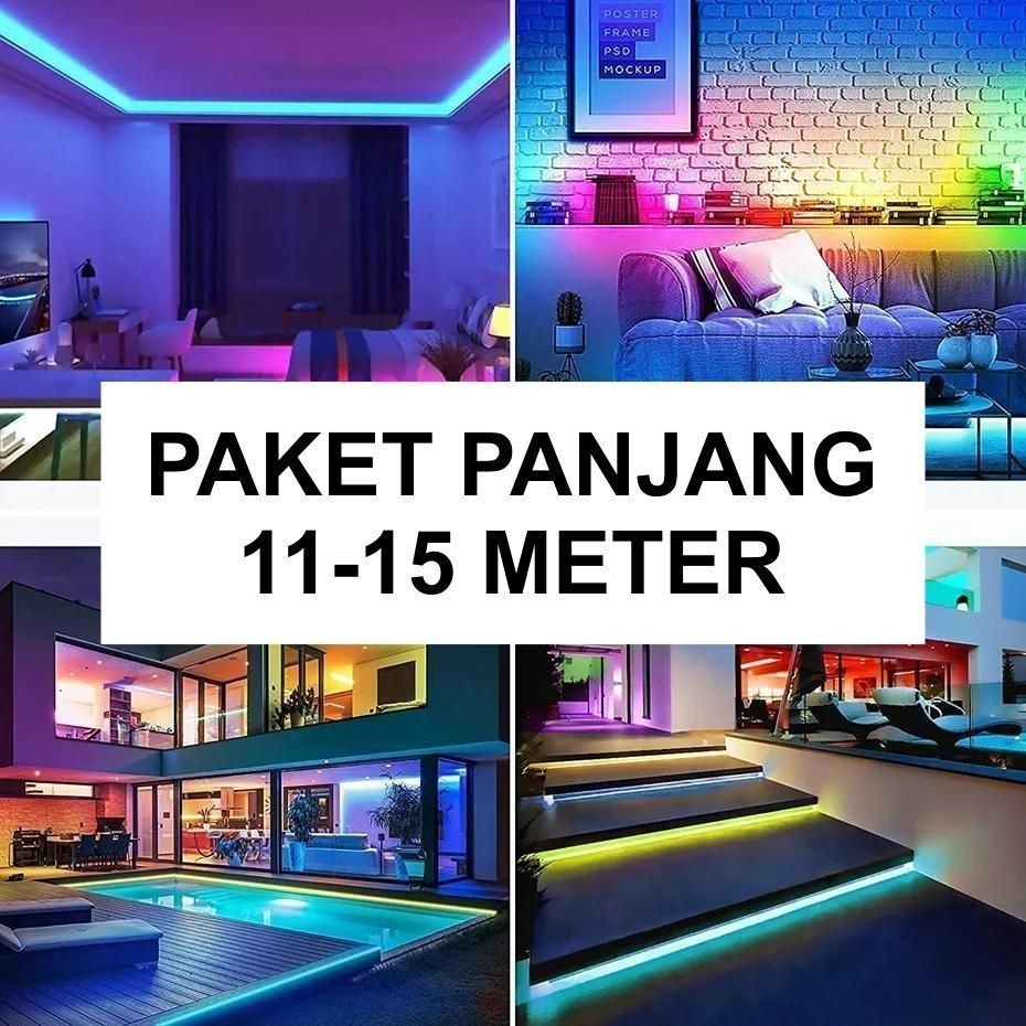 Jual Paket Lampu Dekor Neon Flex 220v 11m 12m 13m 14m 15m Led Selang ...