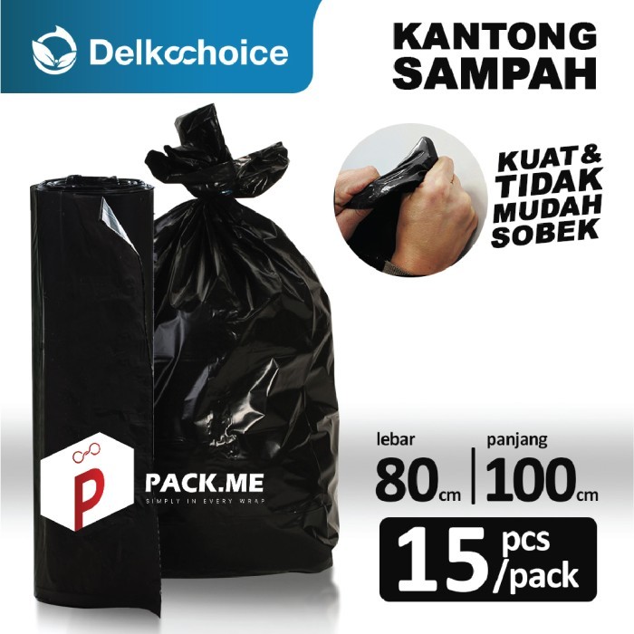 Jual Kantong Plastik Sampah Hitam 80cm X 100cm isi 15pcs/pack | Shopee Indonesia