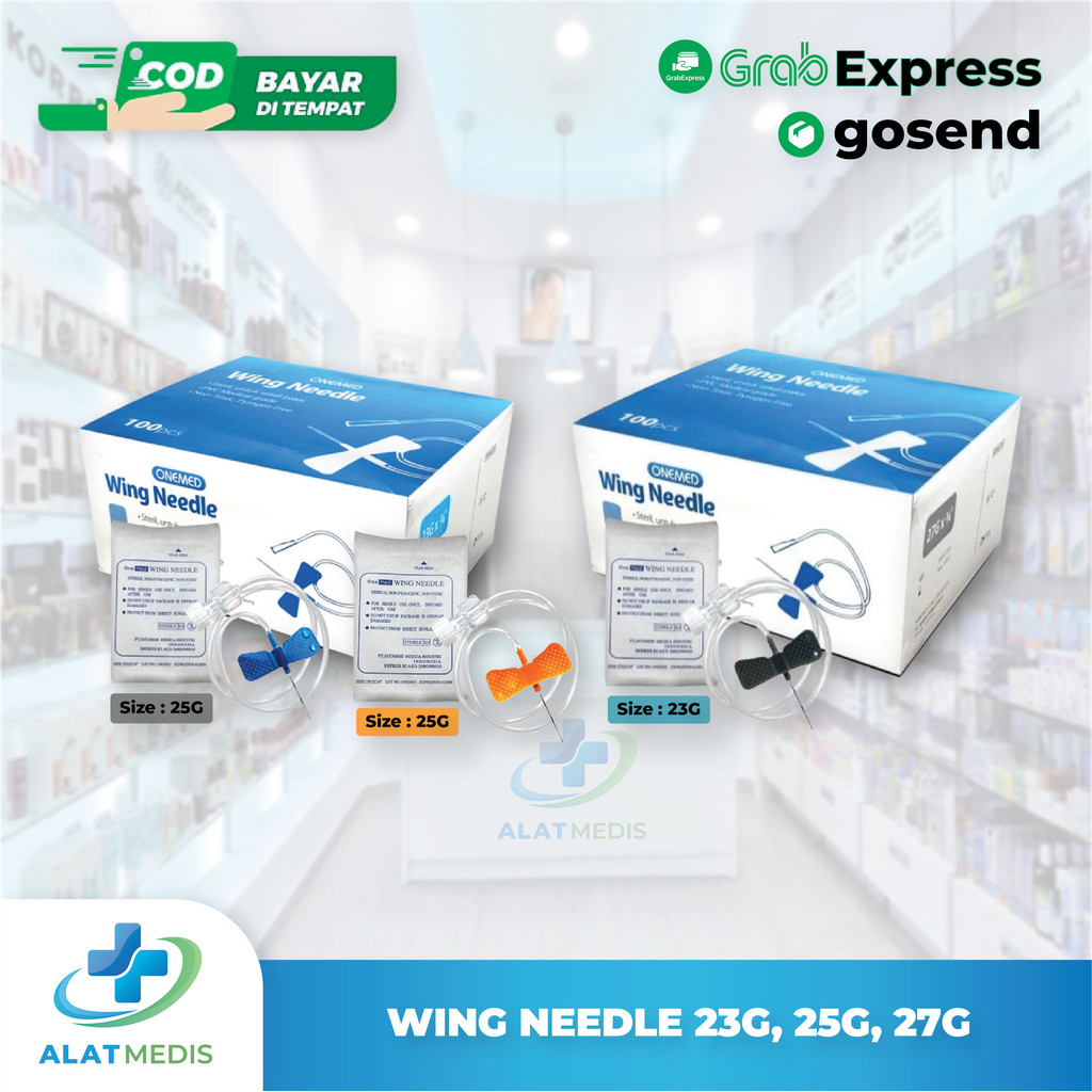 Jual Wing Needle Onemed Winged Infusion Selang Infus Onemed | Shopee Indonesia