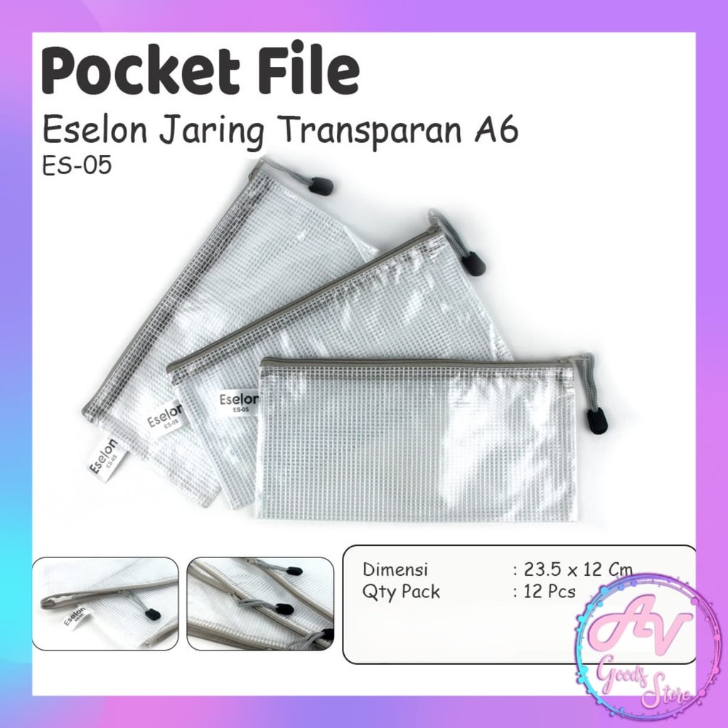 Jual Pocket File JARING Transparant ES-05 / Map File / Tempat Dokumen ...