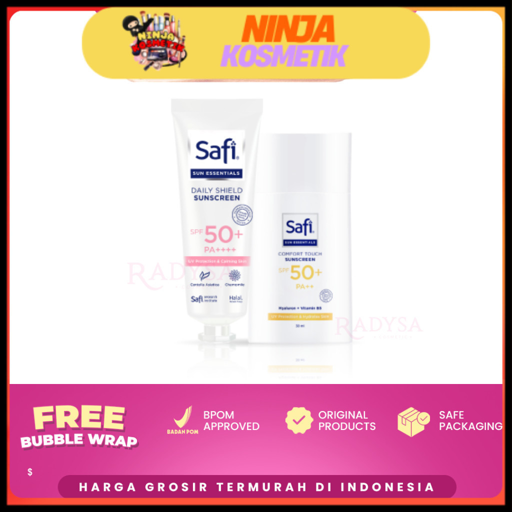 Jual Safi Sun Essential Comfort Touch Sunscreen SPF 50+ PA++30ml ...