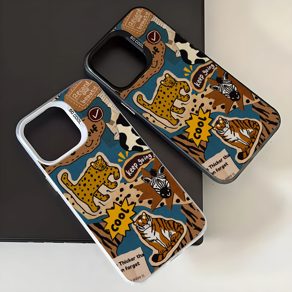 Jual SECRETGARDEN illustration tiger leopard new iPhone case series ...