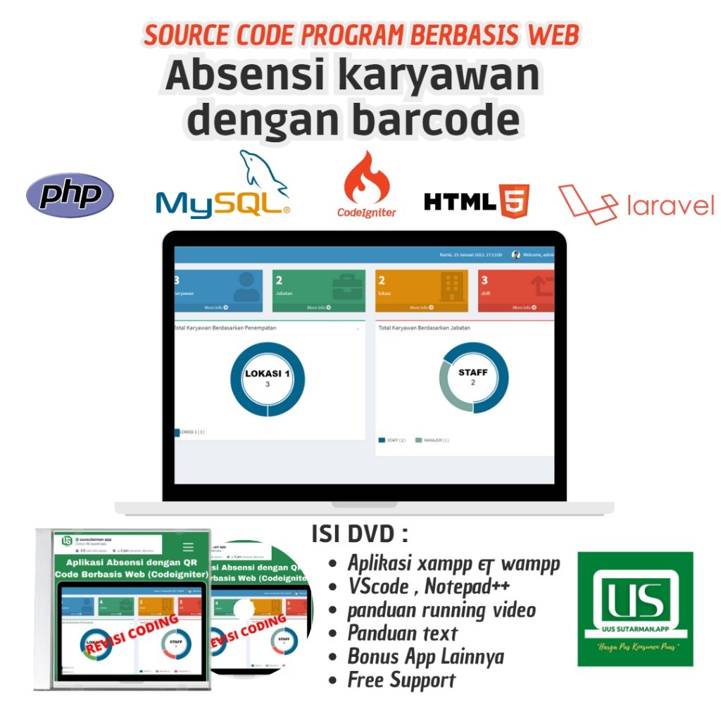 Jual Source Code Aplikasi Absensi dengan QR Code berbasis web ( Codeigniter). | Shopee Indonesia