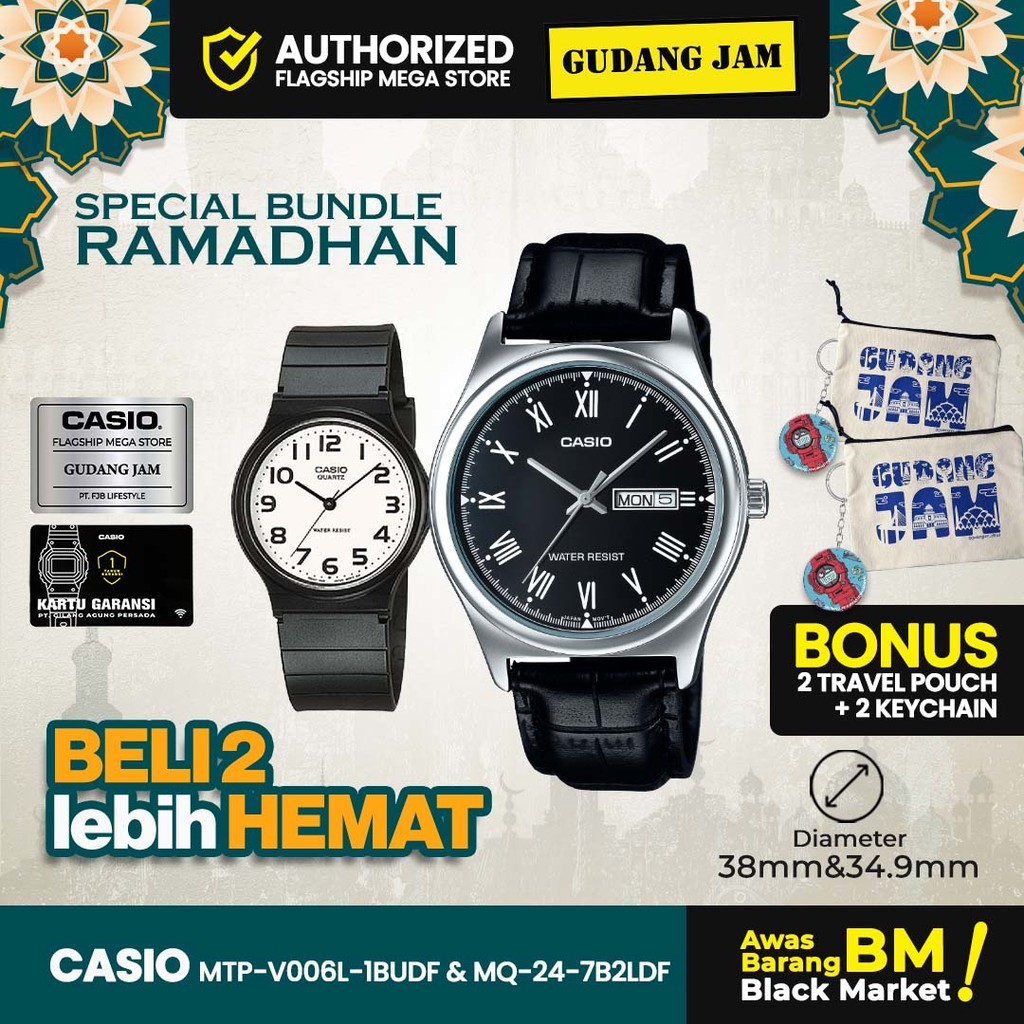 Jual Casio Bundle | MTP-V006L-1BUDF | MQ-24-7B2LDF | Special Bundle Ramadhan | Jam Tangan Pria ...