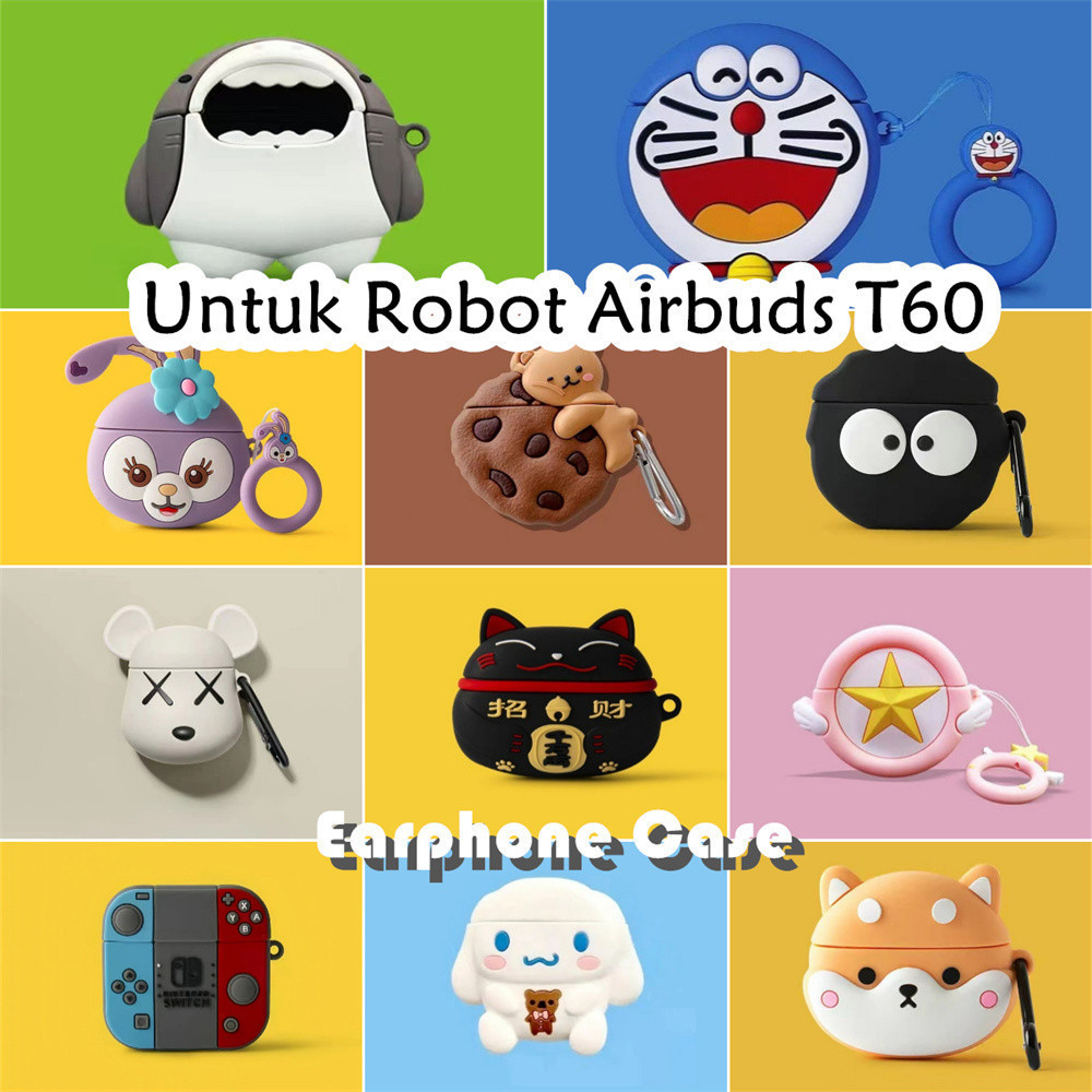 Jual 【distinctive】Untuk Robot Airbuds T60 Case Lucu Kartun hijau naga ...