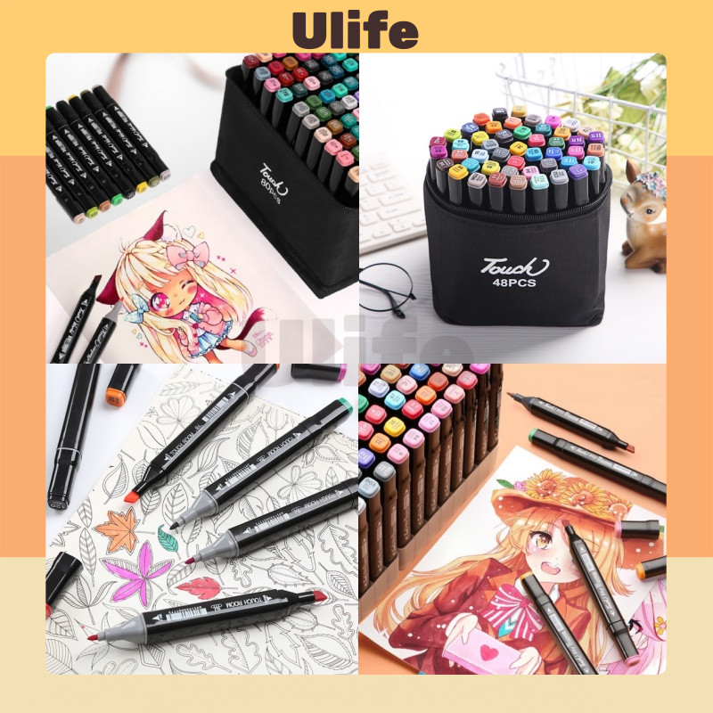 Jual 24/48/80Pcs Warna Sketsa Spidol Umum General Marker Set Animation ...