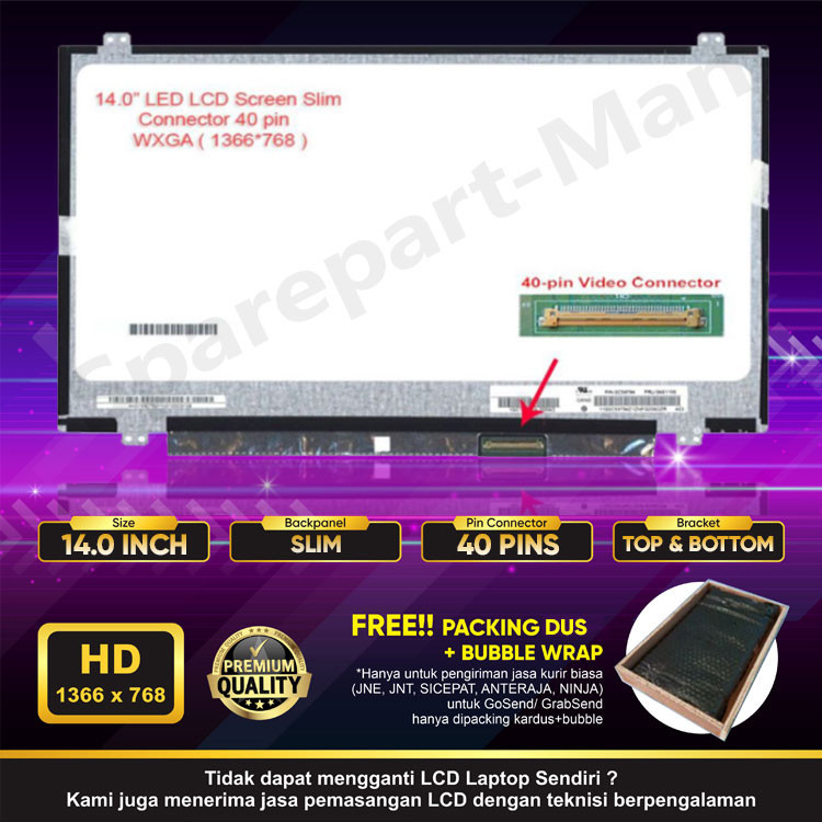 Jual Led Lcd Laptop for HP 14-R017TX TPN-C116 14.0 inch slim 40 pin ori | Shopee Indonesia