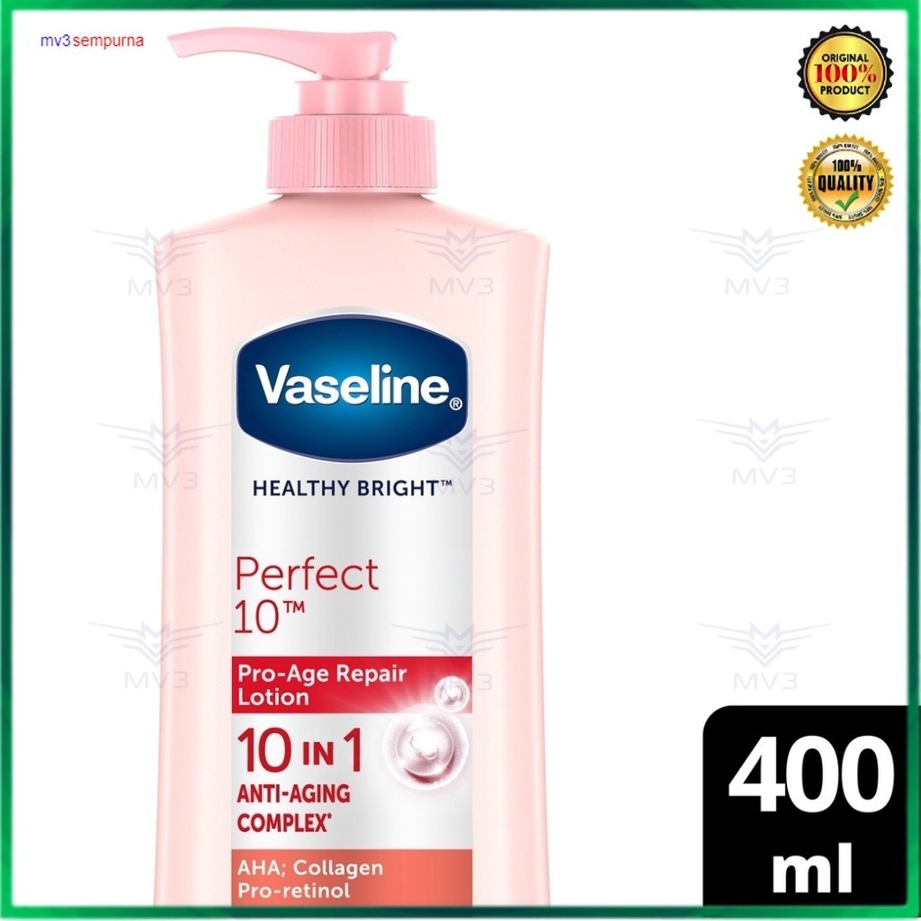 Jual VASELINE Healthy Bright Perfect 10 Lotion 400 mL | Shopee Indonesia