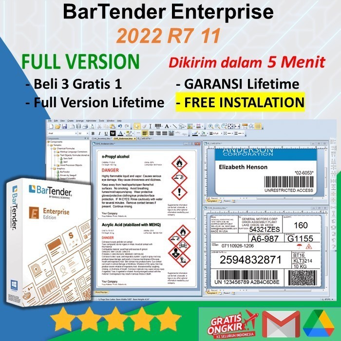 Jual BarTender Enterprise 2022 R7 11.3.2- Aplikasi Apk Pembuat Barcode ...