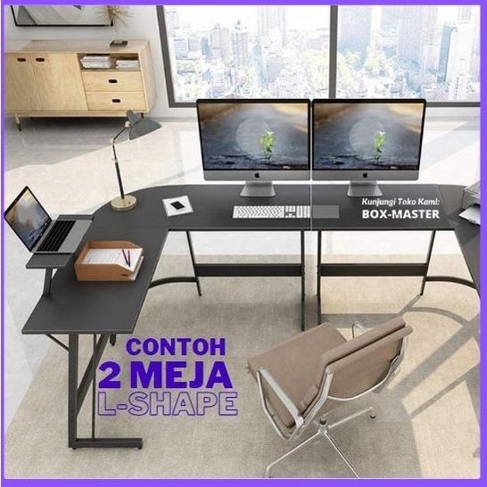 Jual promo spesial Meja L Gaming Meja Kerja Bentuk L Meja Sudut Corner ...