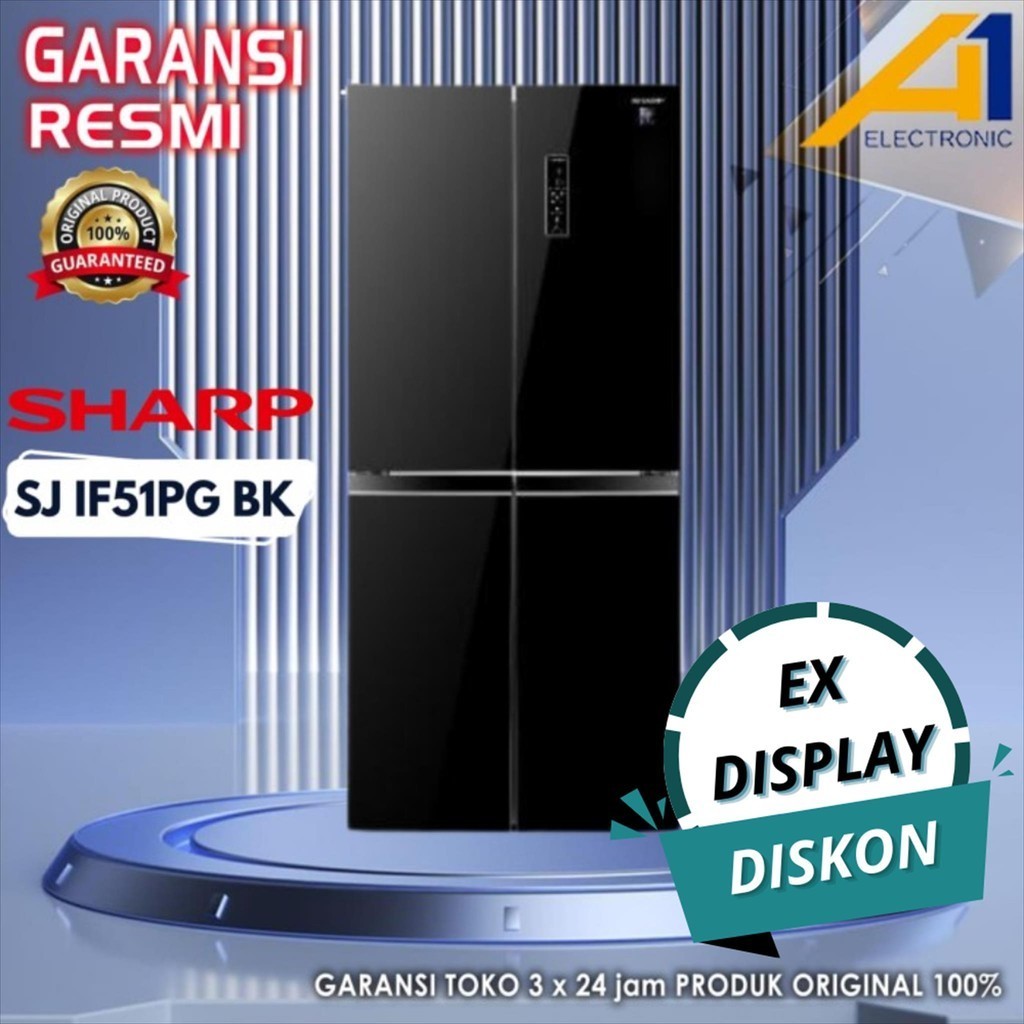 Jual SHARP Kulkas SJ IF51PG BK / SJIF51PG BK Multidoor 4 Pintu Inverter | Shopee Indonesia