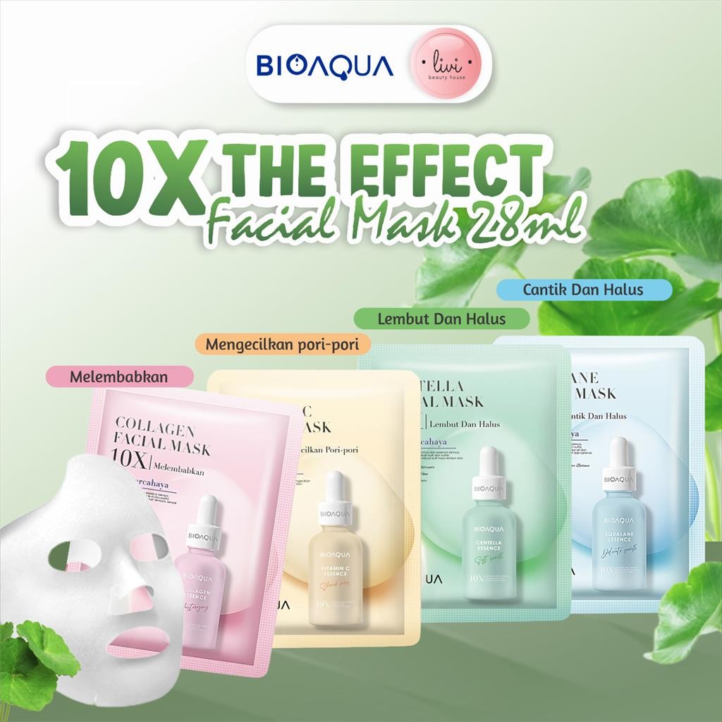 Jual BIOAQUA Sheet Mask 10X The Effect 28ml | Shopee Indonesia