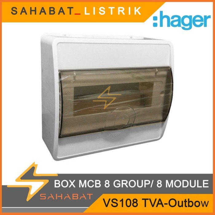 Jual HAGER BOX MCB OUTBOW LUAR TEMBOK VS108TVA TRANSPARAN 8 GROUP/ 8 MODUL | Shopee Indonesia