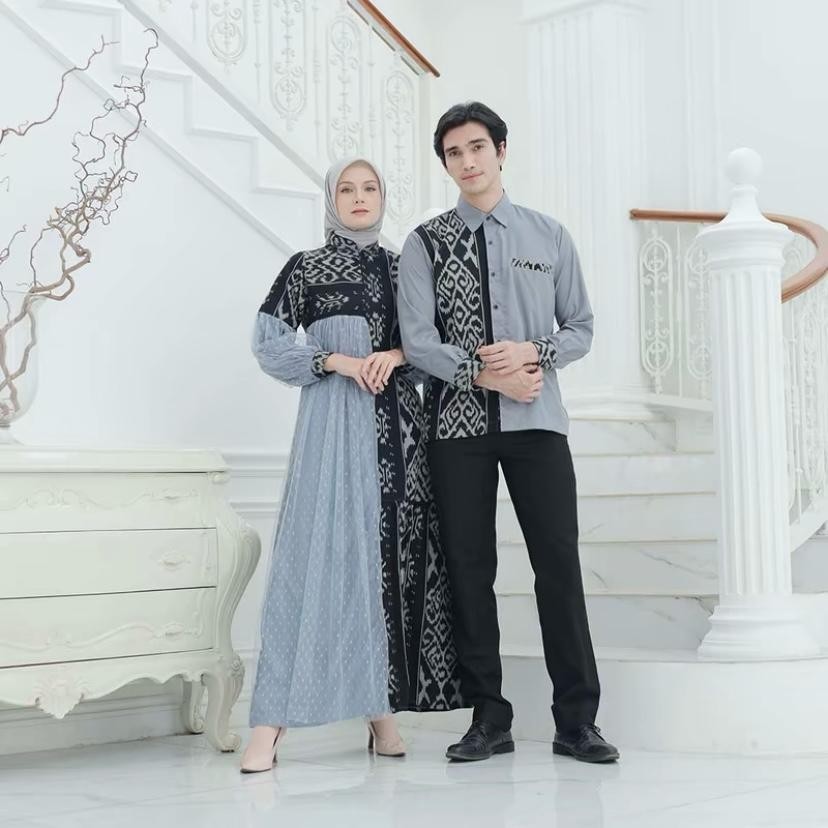 Jual Set couple raya hitam, Set couple keluarga, baju lebaran, couple ...