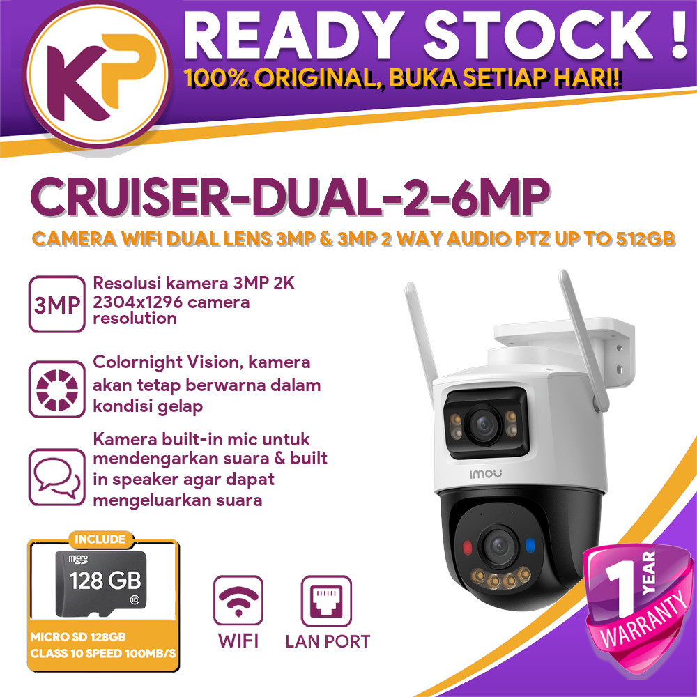 Jual IMOU CRUISER-DUAL-2-6MP DUAL LENS 3MP & 3MP IPC-S7XEP-6M0WED ...