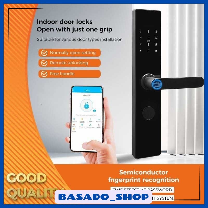 Jual Smart Door Lock TT Lock App WiFi Fingerprint Password - G1F ...