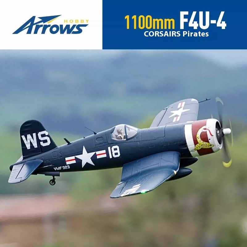 Jual Blue Arrow 1100mm Pirate F4u-4 Electric Remote Control Toy Rc ...