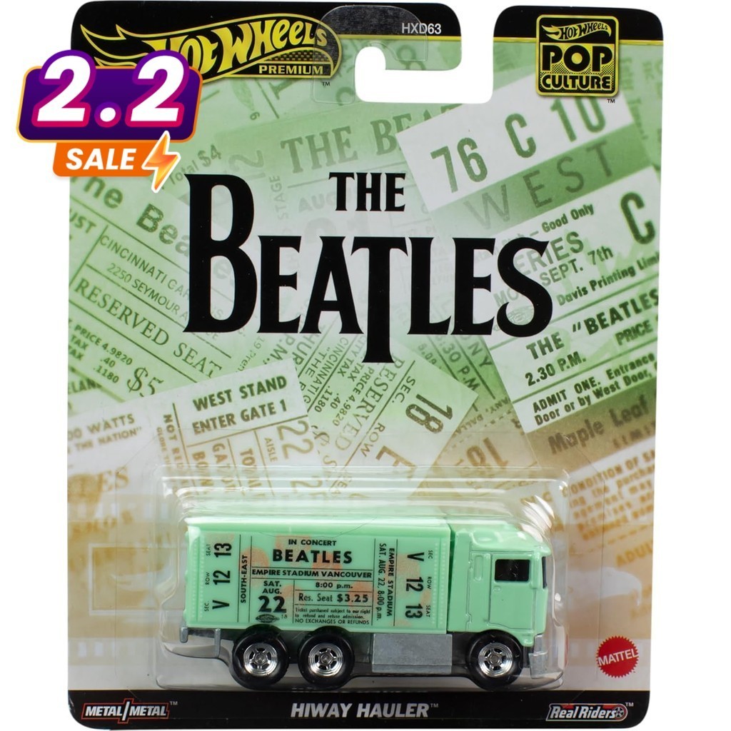 Jual Hot Wheels HVJ45 The Beatles Highway Howler Green Pop Culture ...