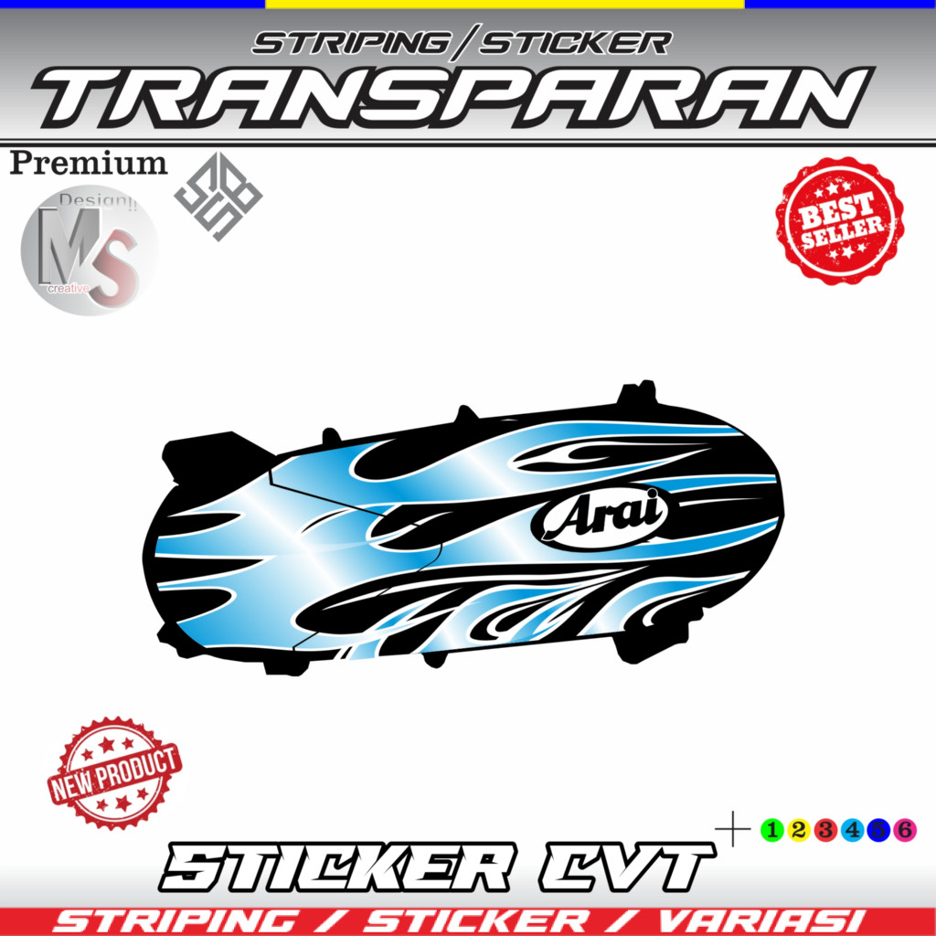 Jual STICKER CVT VARIO KZR LED OLD GEN 1/2 DESAIN ARAI 08 STRIPING ...