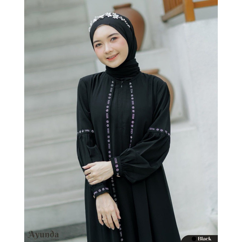 Jual BK78YH Ayunda dress gamis ceruty mix syakilla model terbaru 2024 ...