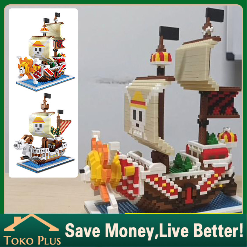 Jual 3D Puzzle Bricks Kapal One Piece Mini Thousand Sunny Going Merry ...